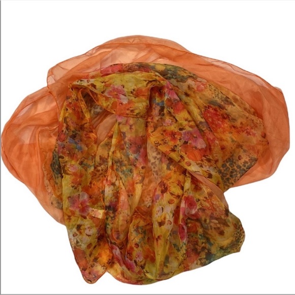 Accessories | Vintage Sheer Floral Scarf | Poshmark